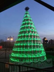 Christmas Beer Keg Tree. An Impressive Holiday Tree.